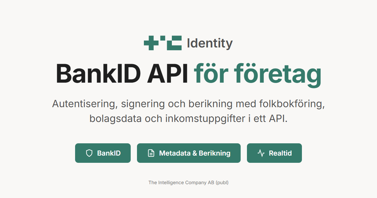 BankID API för företag - TIC Identity